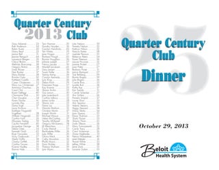 Quarter century club program 2013 | PDF