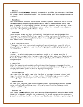 Photography and Image Image Manipulation Programs | PDF