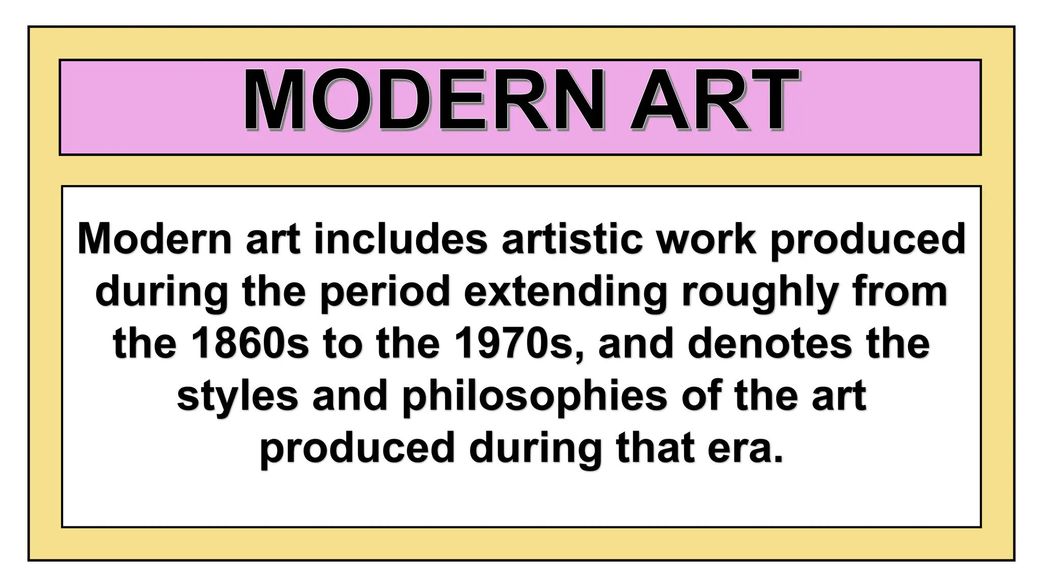 Quarter 1 MAPEH- Arts Lesson, Modern Art.pptx