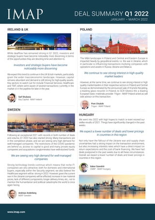 IMAP closes 57 M&A transactions worth over $17 billion in Q1 2022 | PDF