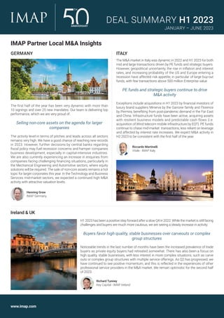 IMAP closes 92 M&A transactions worth over $3 billion in H1 2023 | PDF