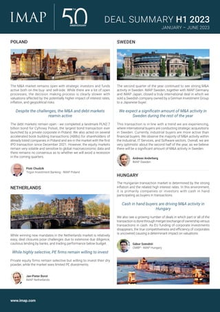 IMAP closes 92 M&A transactions worth over $3 billion in H1 2023 | PDF ...