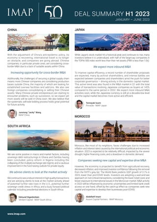 IMAP closes 92 M&A transactions worth over $3 billion in H1 2023 | PDF ...