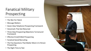Fanatical Military Recruiting Regional Workshops | PPTX