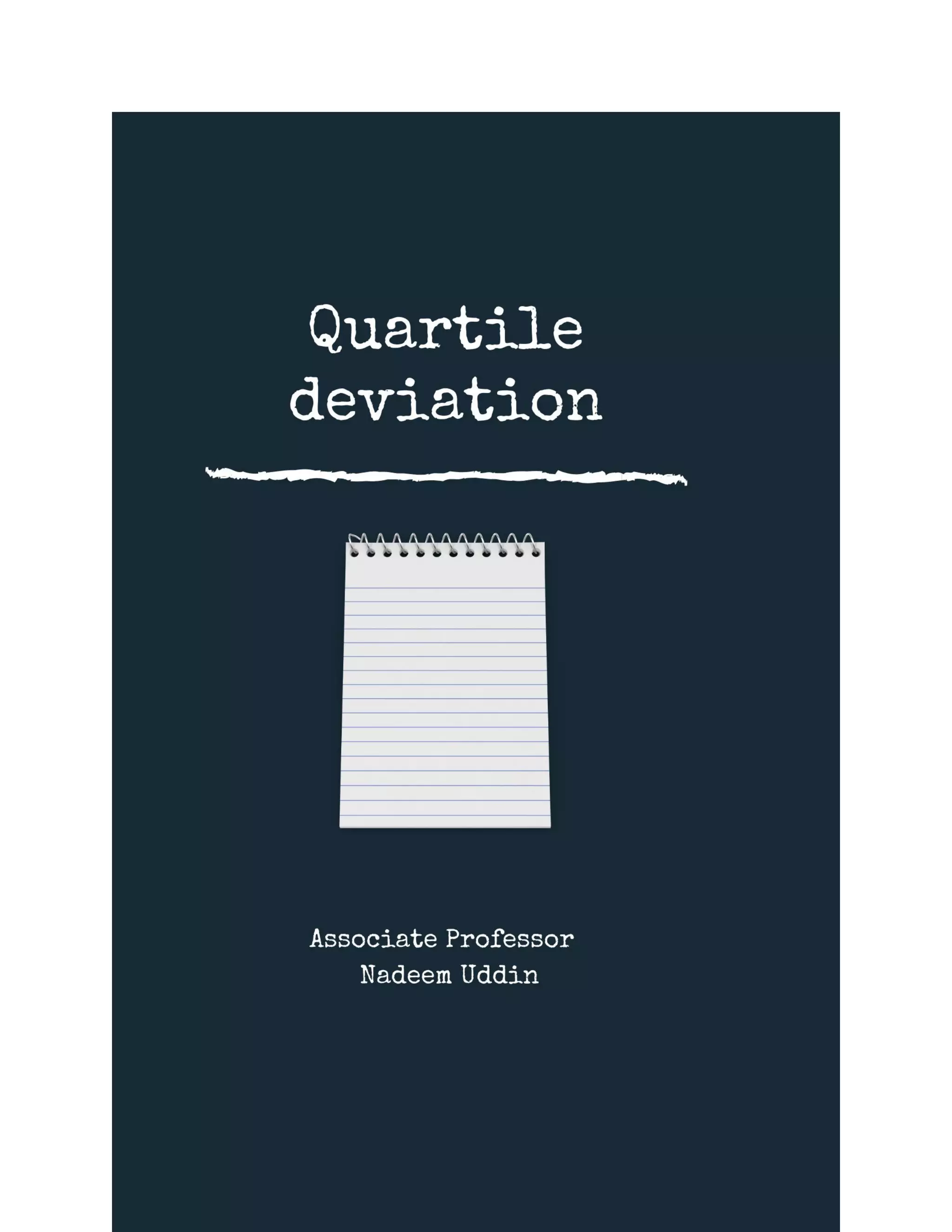 Quartile deviation | PDF