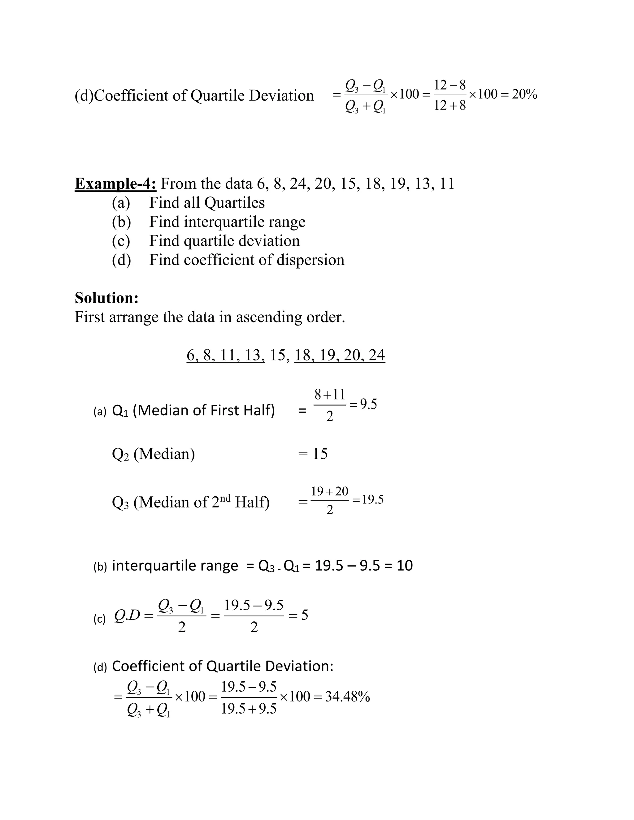 Quartile deviation | PDF