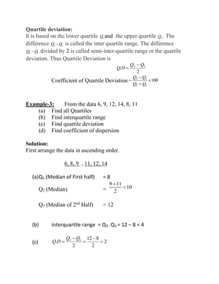 Quartile deviation | PDF