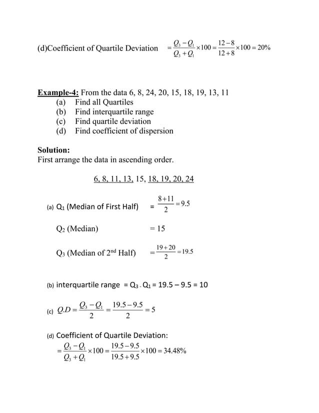 Quartile deviation | PDF