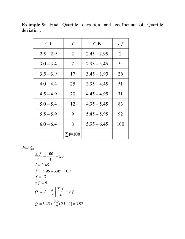 Quartile deviation | PDF