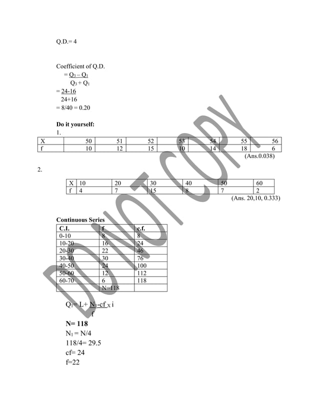 Quartile deviation | PDF | Free Download