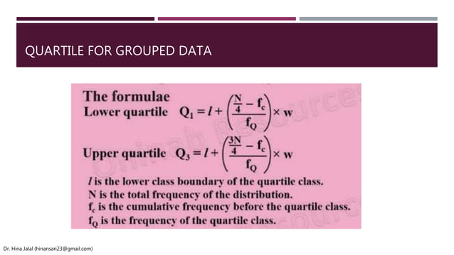 Quartile in Statistics | PPT