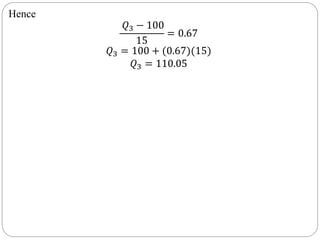 Quartiles by using normal distribution | PPT