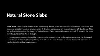 Quartz and Natural Stone Supplier: Stone Depot USA | PPT