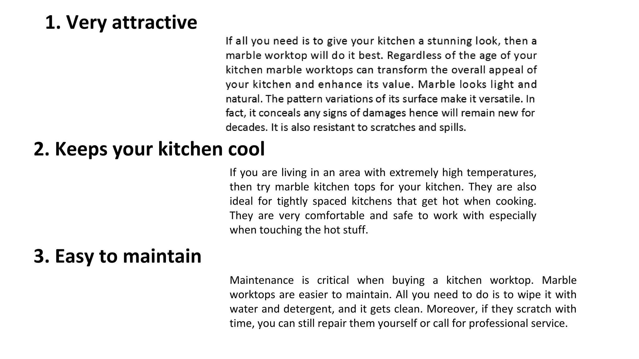 Quartz, Granite or Marble Kitchen Worktop? | PPT