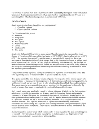Quartz group of minerals | PDF