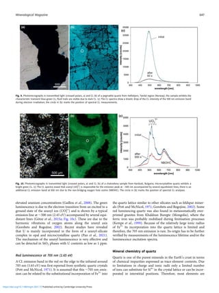 QUARTZ MINERALOGY PAPER -MINERAL CHEMIS | PDF