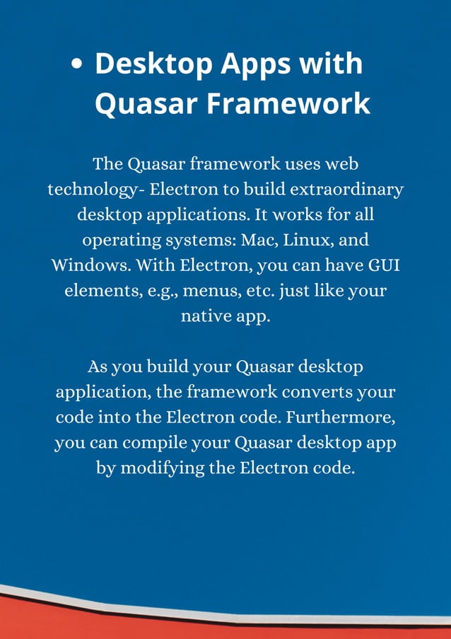 Quasar Framework: Full Front-end Stack for Developing SPA, SSR, Mobile and Desktop Apps | PDF