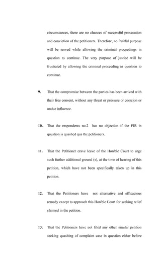 Quashing Petition Format | PDF