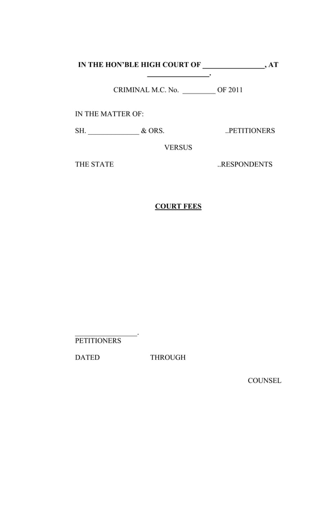 Quashing Petition Format | PDF | Hinduism | Religion & Spirituality