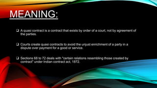 Quasi contract | PPTX
