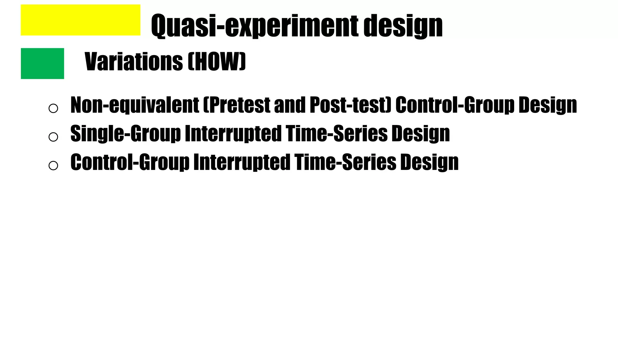 quasi-experimental research design | PPTX