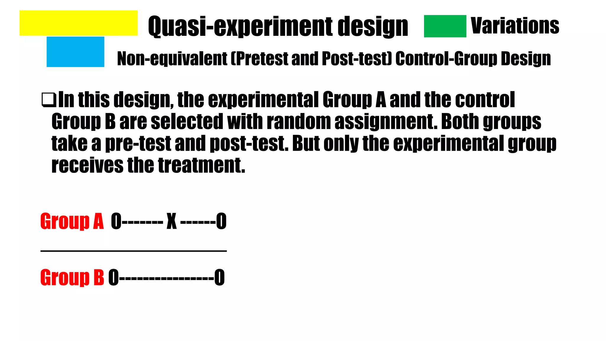 quasi-experimental research design | PPTX