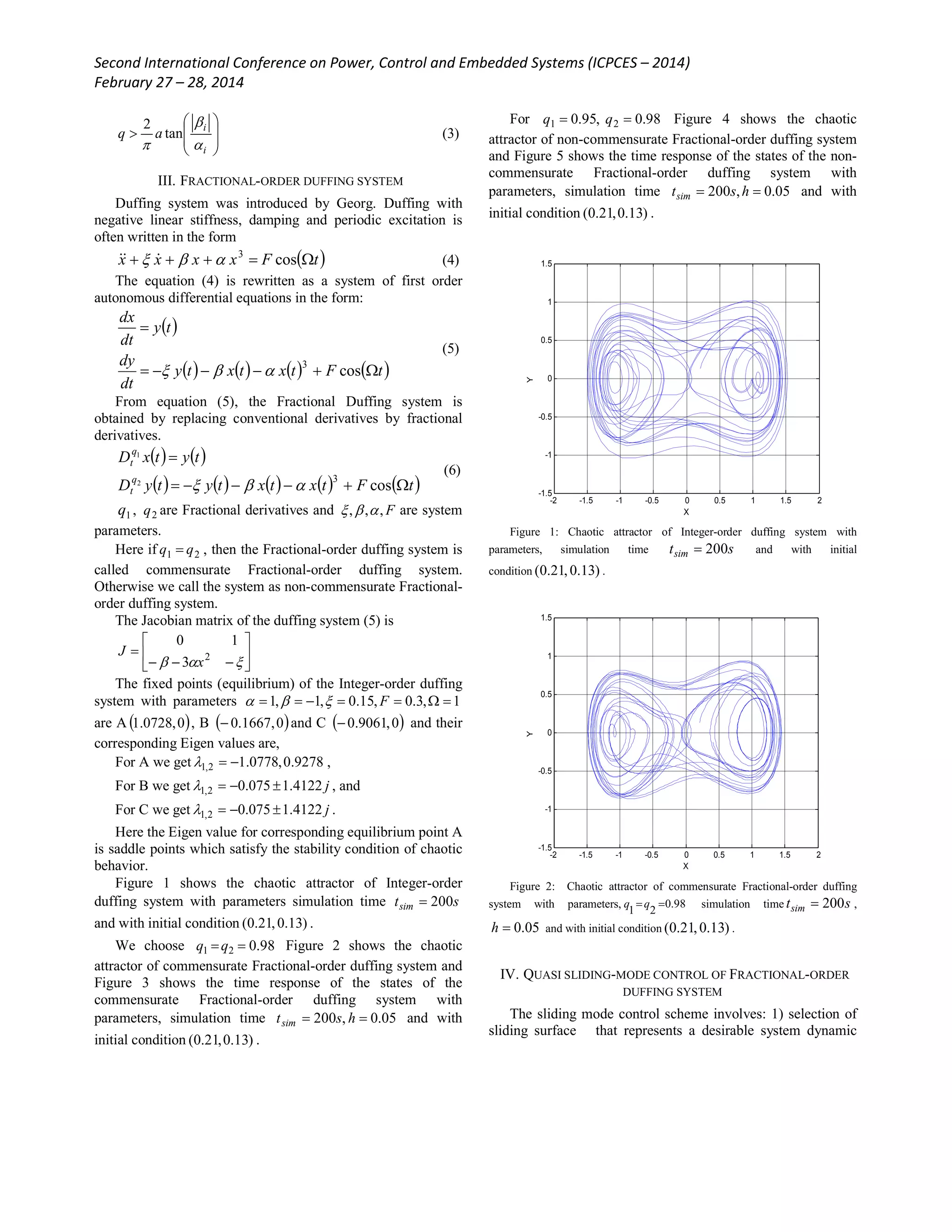 Quasi Sliding Mode Control Of Chaos In Fractional Order Duffing System Pdf
