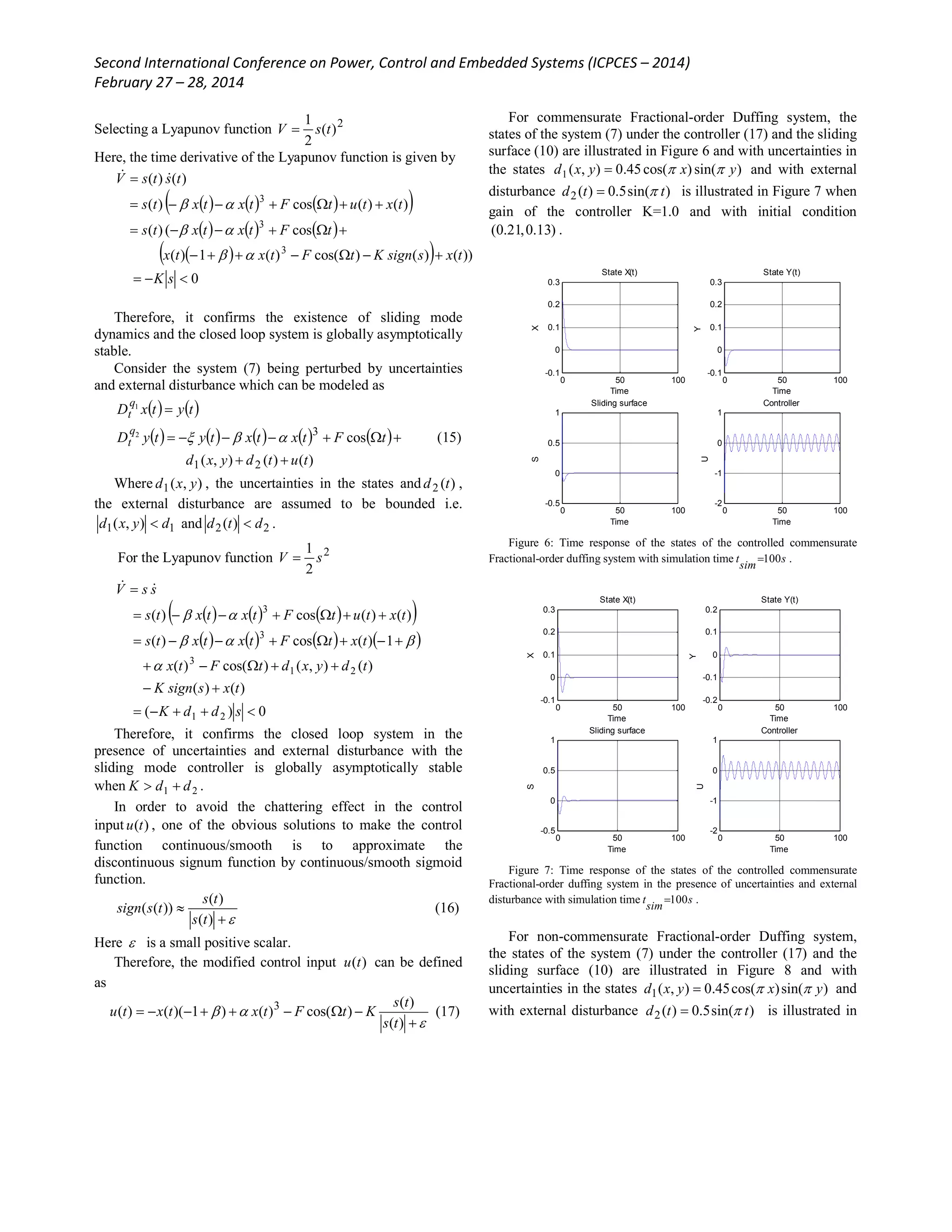 Quasi Sliding Mode Control Of Chaos In Fractional Order Duffing System Pdf