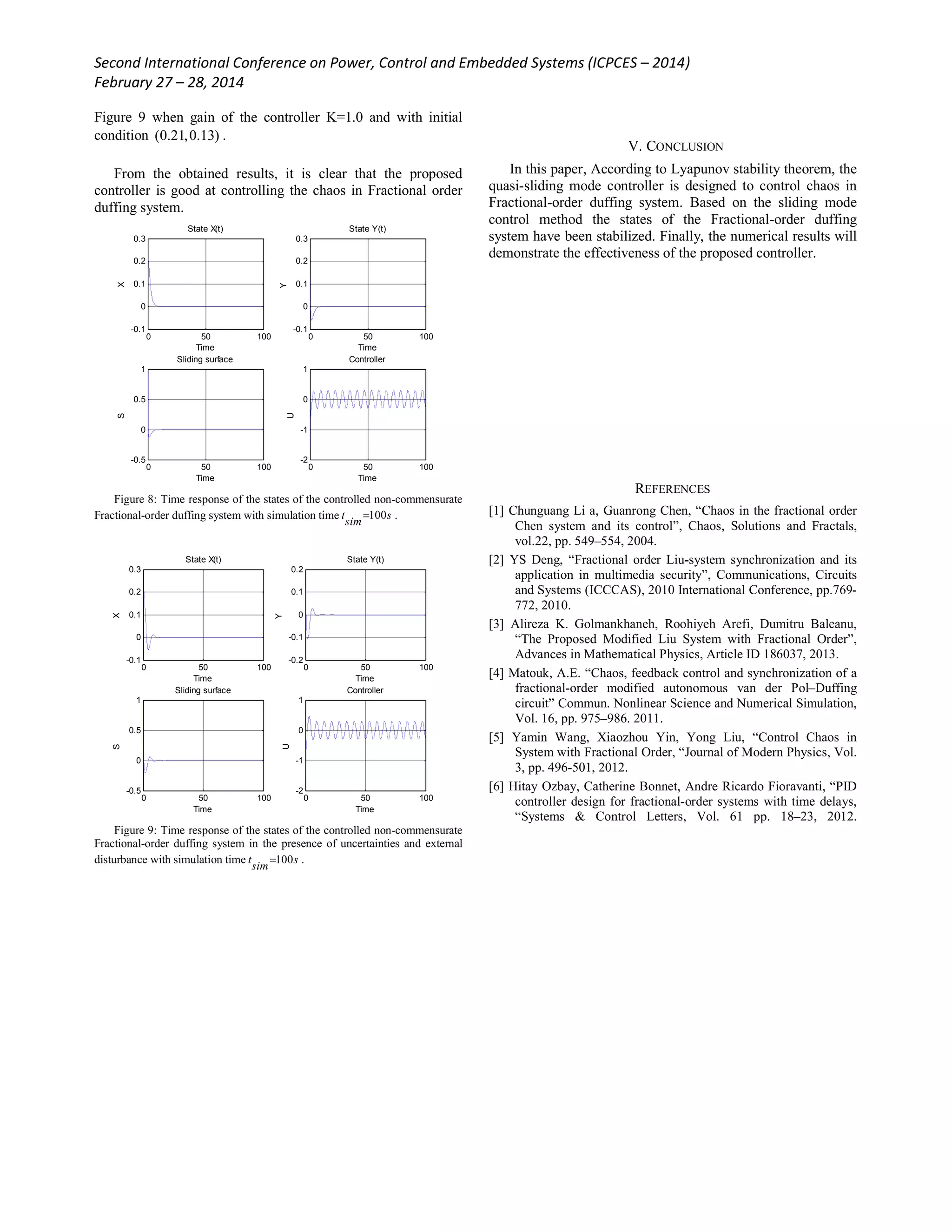 Quasi Sliding Mode Control Of Chaos In Fractional Order Duffing System Pdf