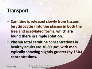 Quasi vitamins, carnitine | PPSX