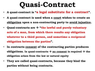 Quasi contract by Neeraj Bhandari ( Surkhet.Nepal ) | PPTX