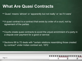 Quasi contract | PPT