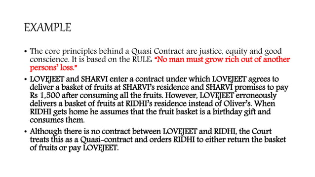 Quasi contract | PPT