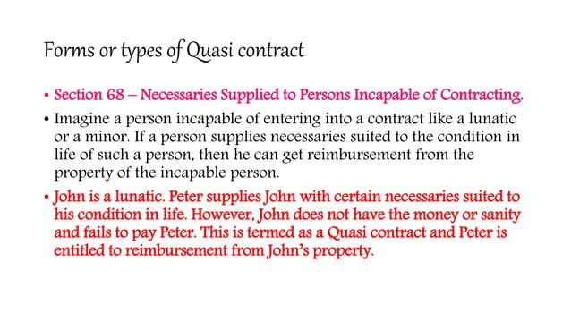 Quasi contract | PPT
