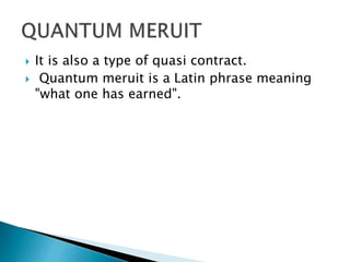Quasi contracts | PPTX