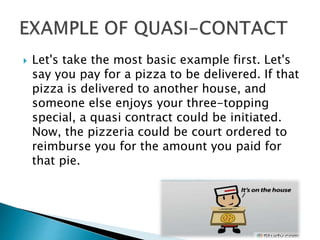 Quasi contracts | PPTX | Law