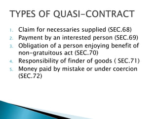 Quasi contracts | PPTX | Law