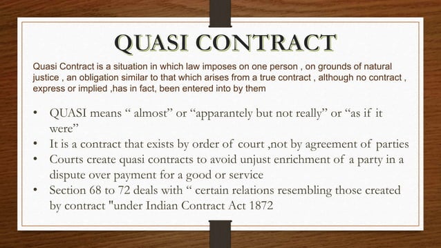 Quasi contracts | PPTX