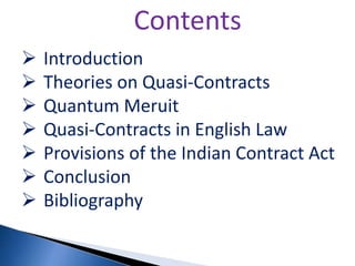 Quasi contracts | PPTX
