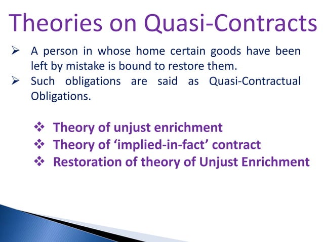 Quasi contracts | PPTX