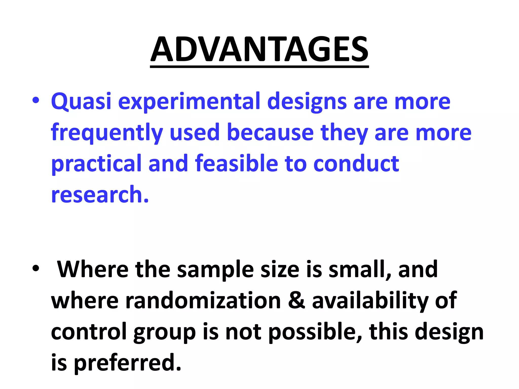 QUASI EXPERIMENTAL DESIGN | PPTX