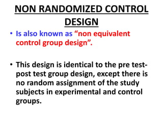 QUASI EXPERIMENTAL DESIGN | PPTX