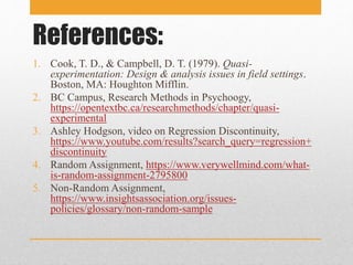 Quasi-Experimental Research Design | PPTX