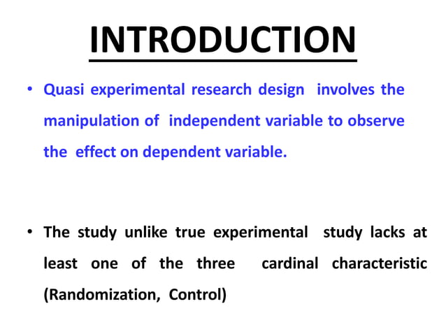 Quasi experimental design (1) | PPTX | Science