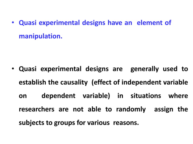 Quasi experimental design (1) | PPTX | Science