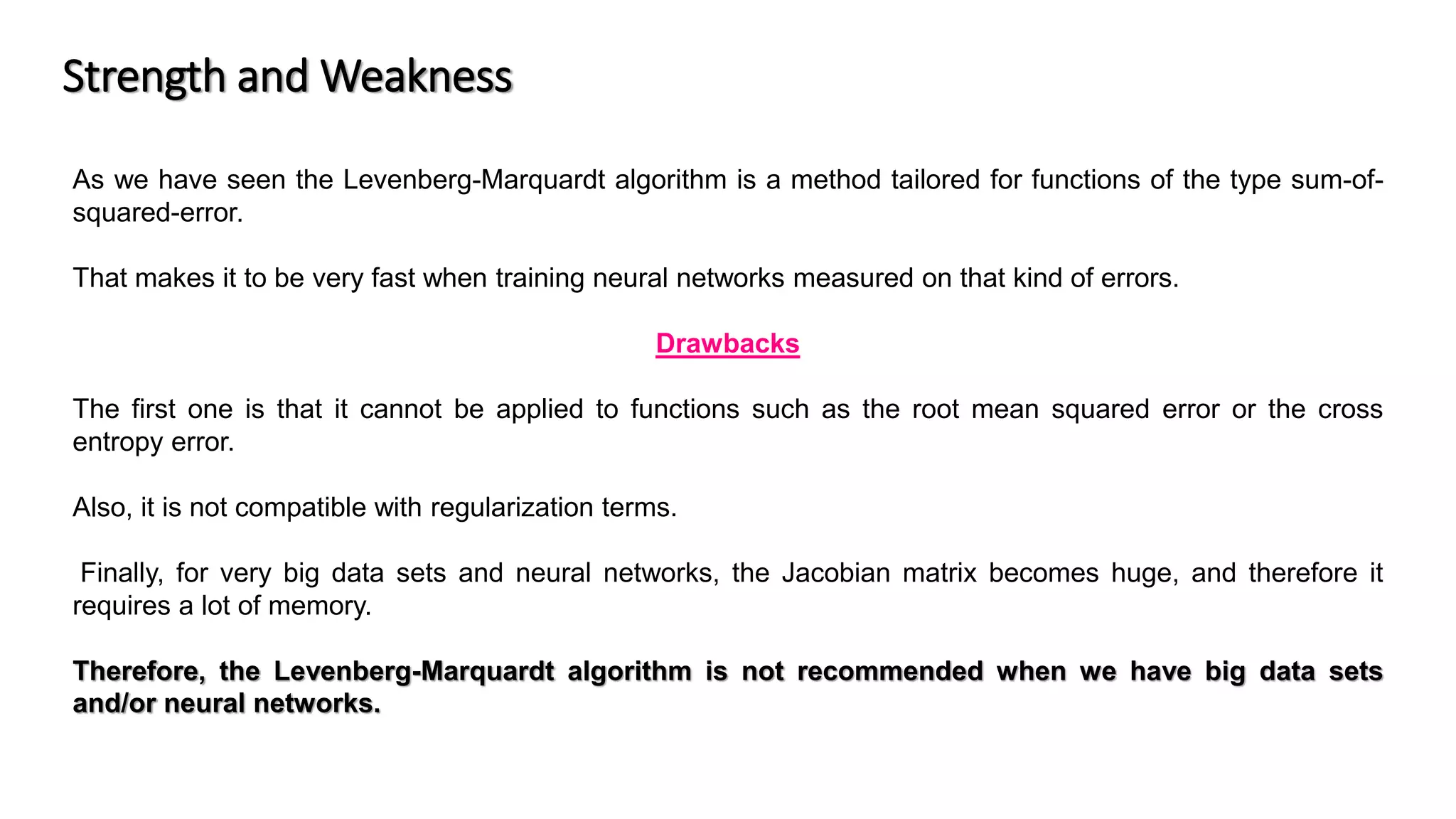 Quasi Newton Artificial Neural Network Training Algorithms Ppt