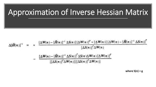 Quasi newton artificial neural network training algorithms | PPT