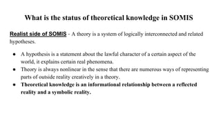 Quasi realism science as self-organizing meta-information system a ...