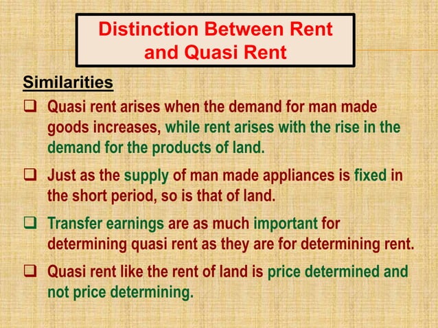 Quasi rent | PPTX