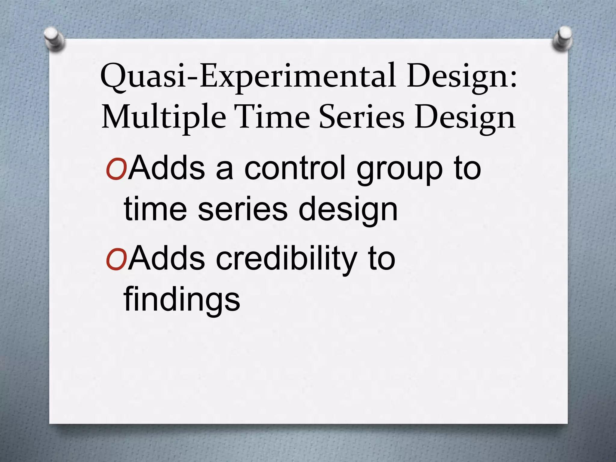 Quasi Experimental Research Design | PPTX